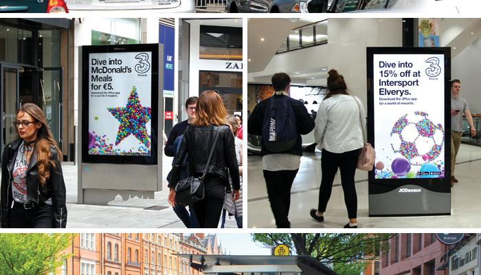 Three Ireland dive into the best reward yet | JCDecaux Ireland