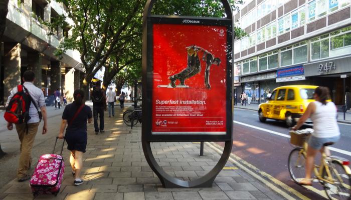Localised ads for Virgin Media | JCDecaux UK